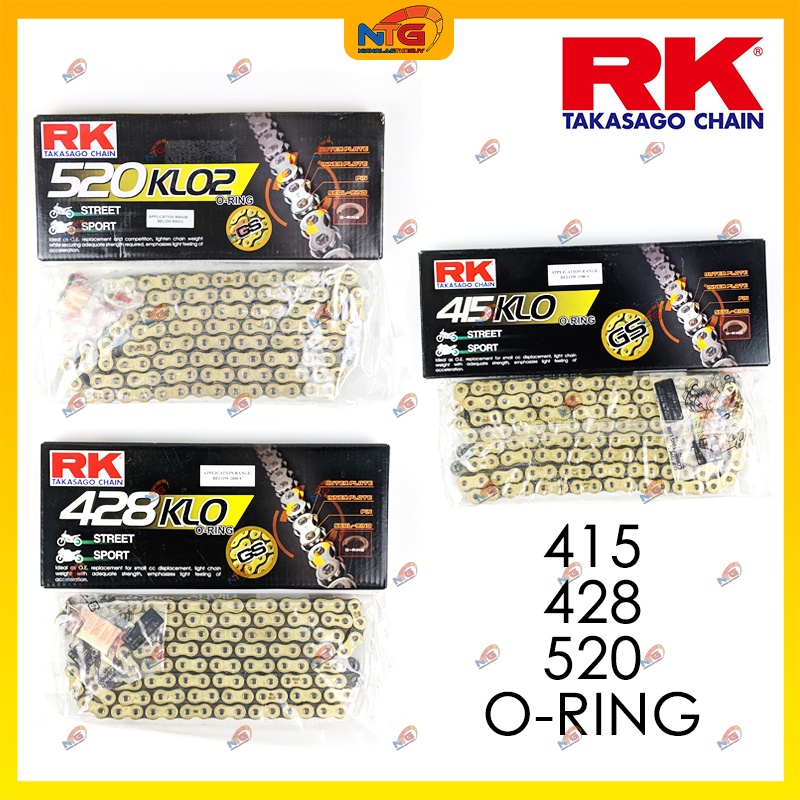 RK Japan Motorcycle Gold Chain 415/428/520 KLO O-Ring Seal Heavy Duty ...