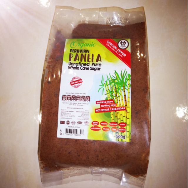 🎉🎉EARTH LIVING PERUVIAN PANELA UNREFINED PURE WHOLE CANE SUGAR 500G ...