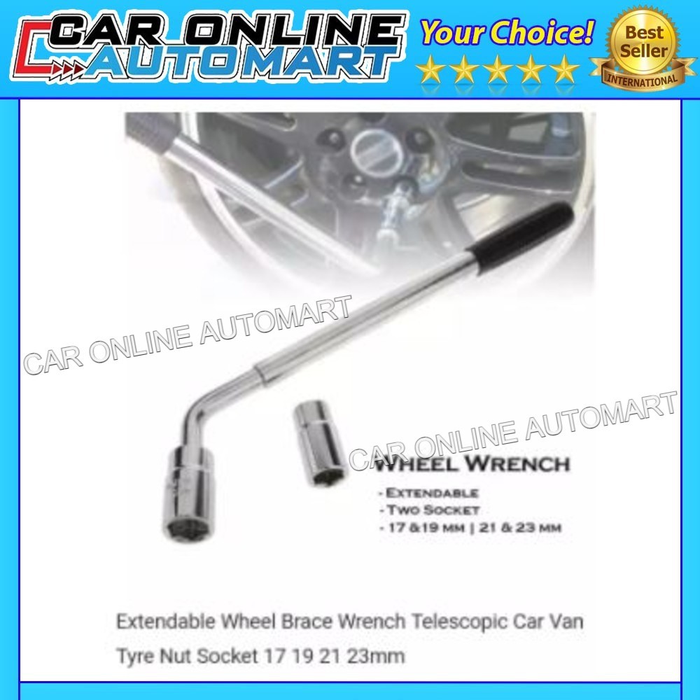 Heavy Duty L Shape Tyre Opener Extendable Wheel Wrench Tyre Nut Socket ...