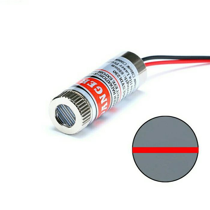 Red Line Laser Module 650nm 5mW Head Glass Lens Focusable 3V 5V ...