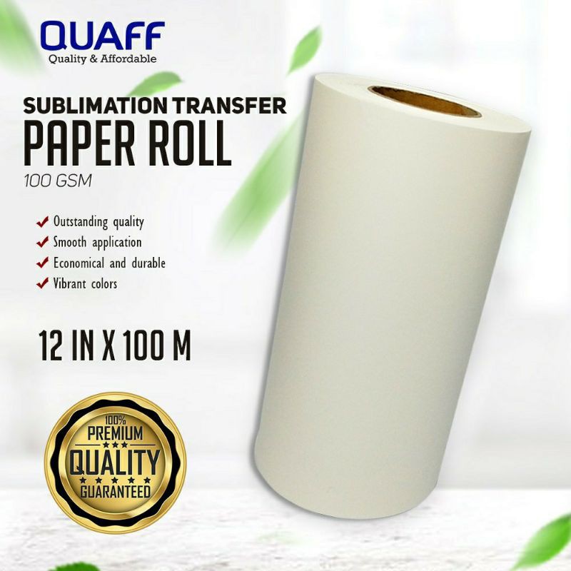 QUAFF SUBLIMATION PAPER 100GSM ROLL(12INCH×100M) | Shopee Malaysia