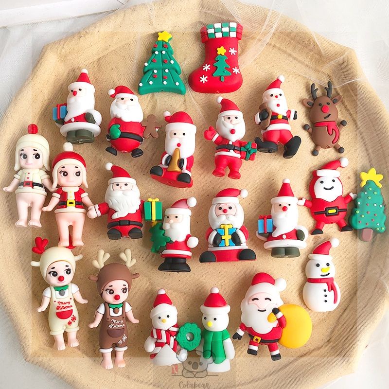 Christmas Cake Topper, cupcakes topper decoration Santa Claus topper ...