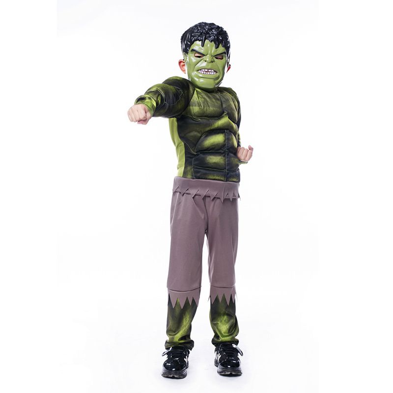Muscle Hulk The Mask Costume Boys Cosplay Kids Carnival Fantasy Clothes ...
