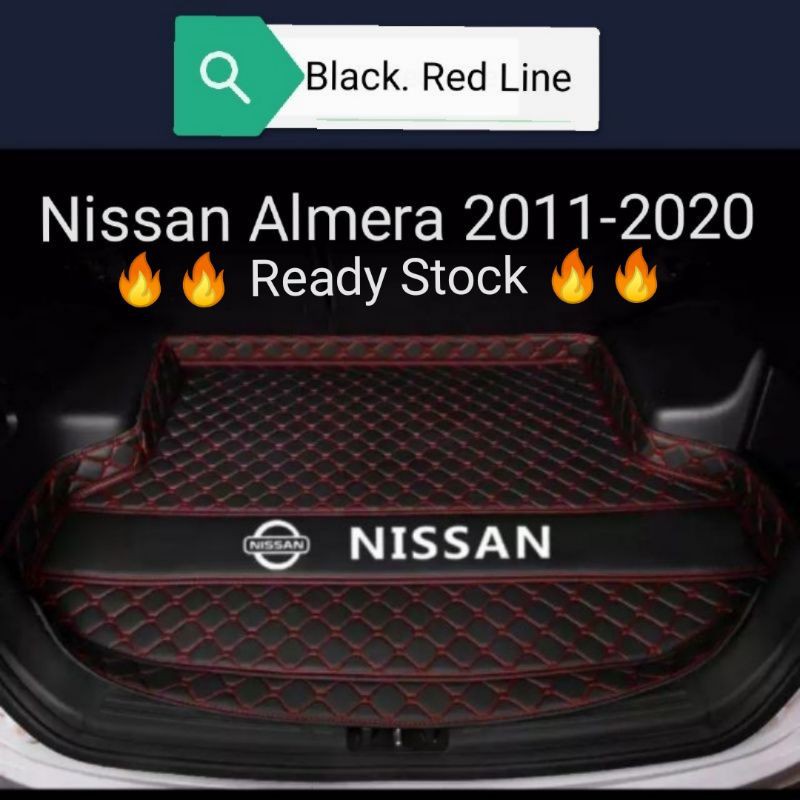 Nissan Almera Rear Trunk Cargo Boot Tray Cover Upgrade Premium Leather ...