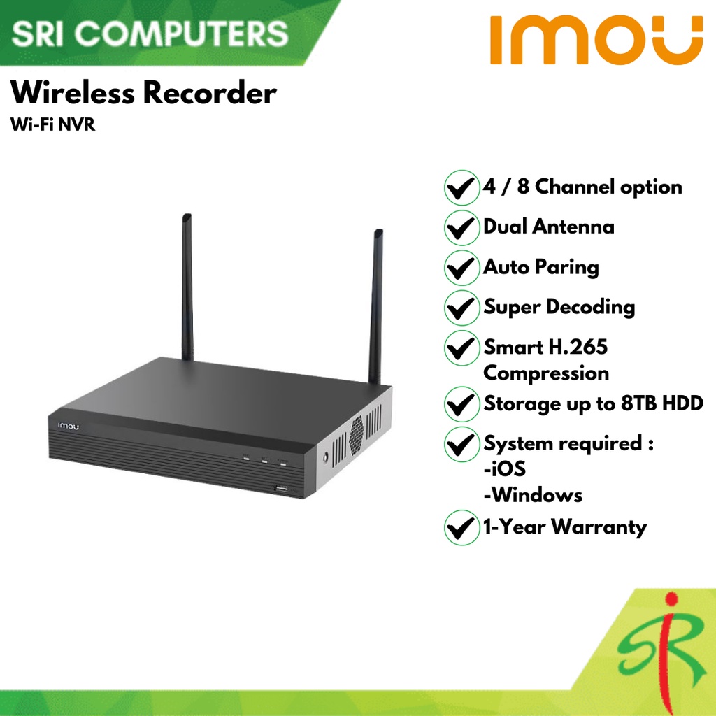 Imou Wireless Recorder Wi-Fi NVR | Shopee Malaysia