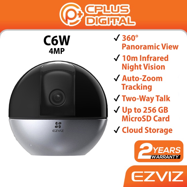 EZVIZ C6W CCTV IP Camera 2K 4MP 1440P Pan and Tilt Wireless Indoor 360° Panoramic View Auto-Zoom ...