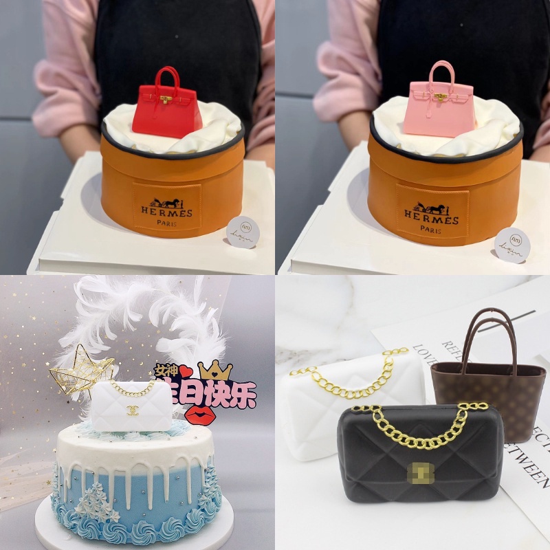 Branded Bag Handbag Model Cake Topper Decoration Luxury Cake Topper ...