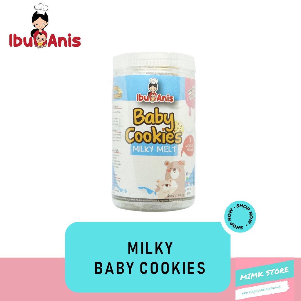 IBU ANIS Baby Cookies - Milky Melt Baby 200g (12m+) | Shopee Malaysia