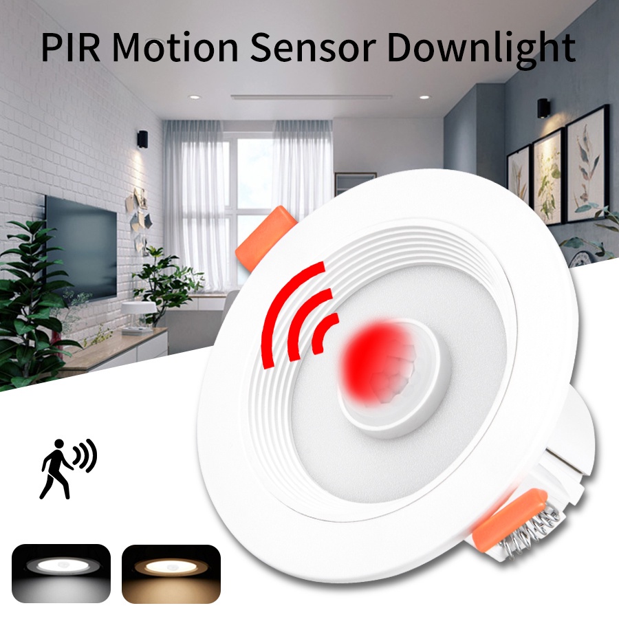 PIR Motion Sensor LED Downlight Spot Light 5W 10W 15W 20W Recessed Lamp ...