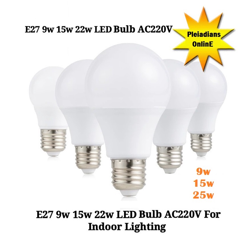HOMIEE Quality Led Light Bulb No Flicker E27 220v 9w 15w 22w White ...