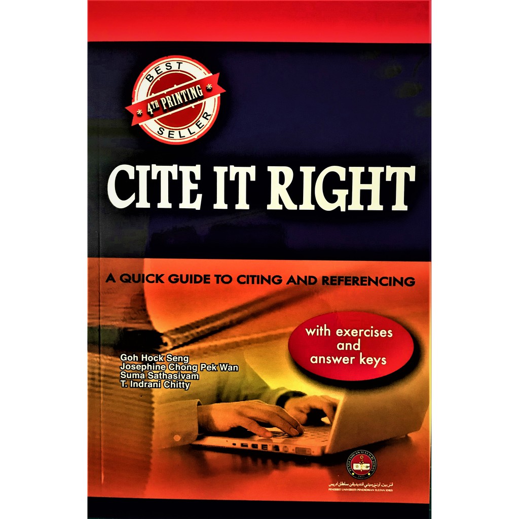 Cite it Right : A Quick Guide to Citing and Referencing | Goh Hock Seng ...