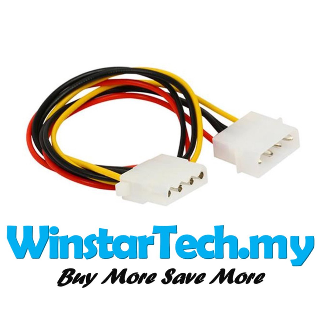 4pin IDE Molex Male to 4 pin IDE Molex Female Power Extension Cable CPU ...