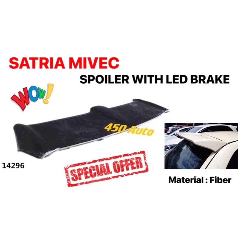 SATRIA SPOILER (MIVEC) WITH LAMP FIBER LL7024-SP GTI | Shopee Malaysia
