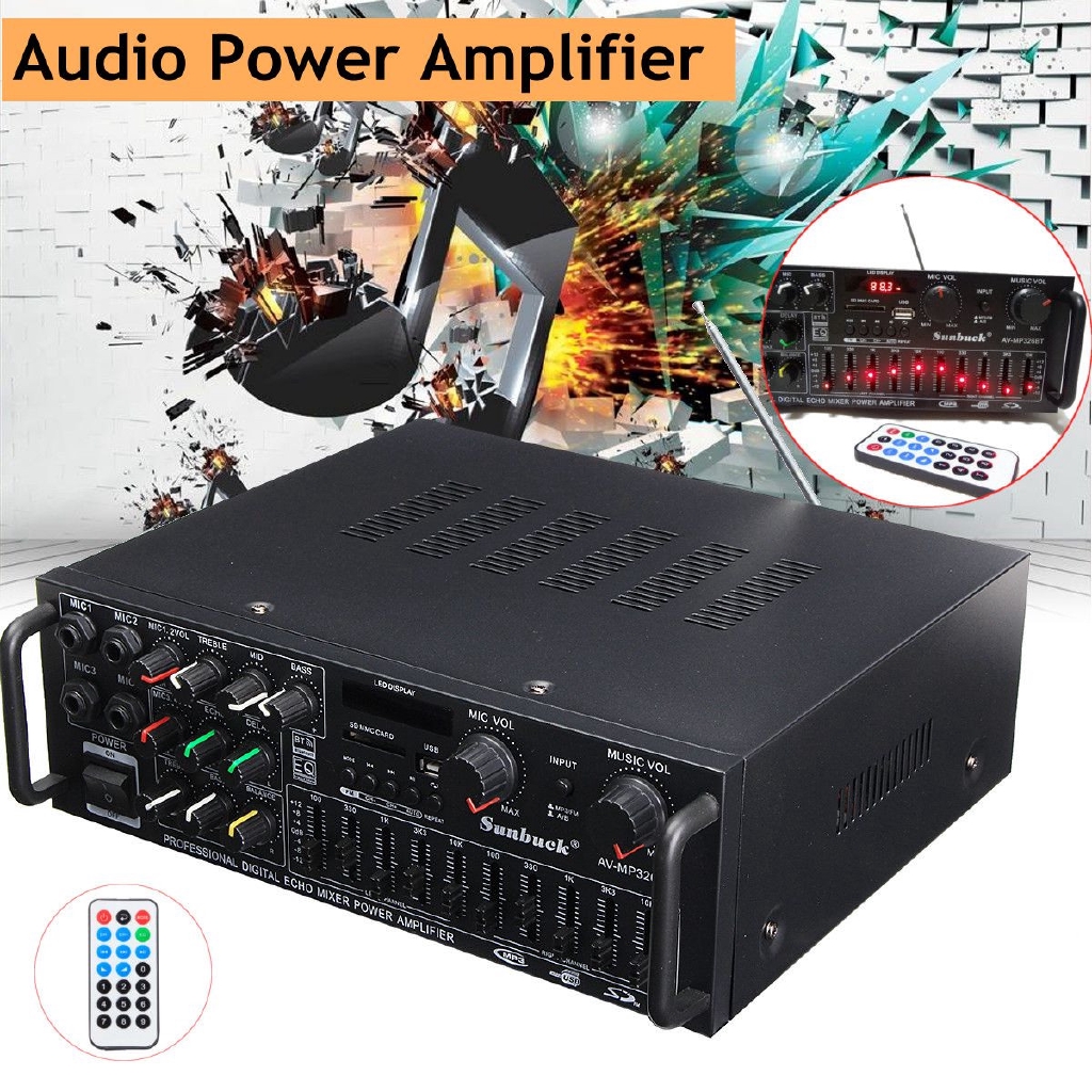 326BT bluetooth Channel Audio Power HiFi Amplifier Stereo AV Amp ...