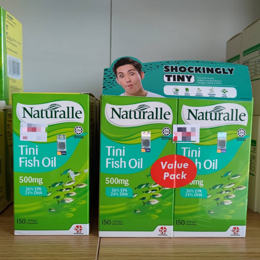 Naturalle Tini Fish Oil 500mg 150's/Twinpack 2x150's | Shopee Malaysia