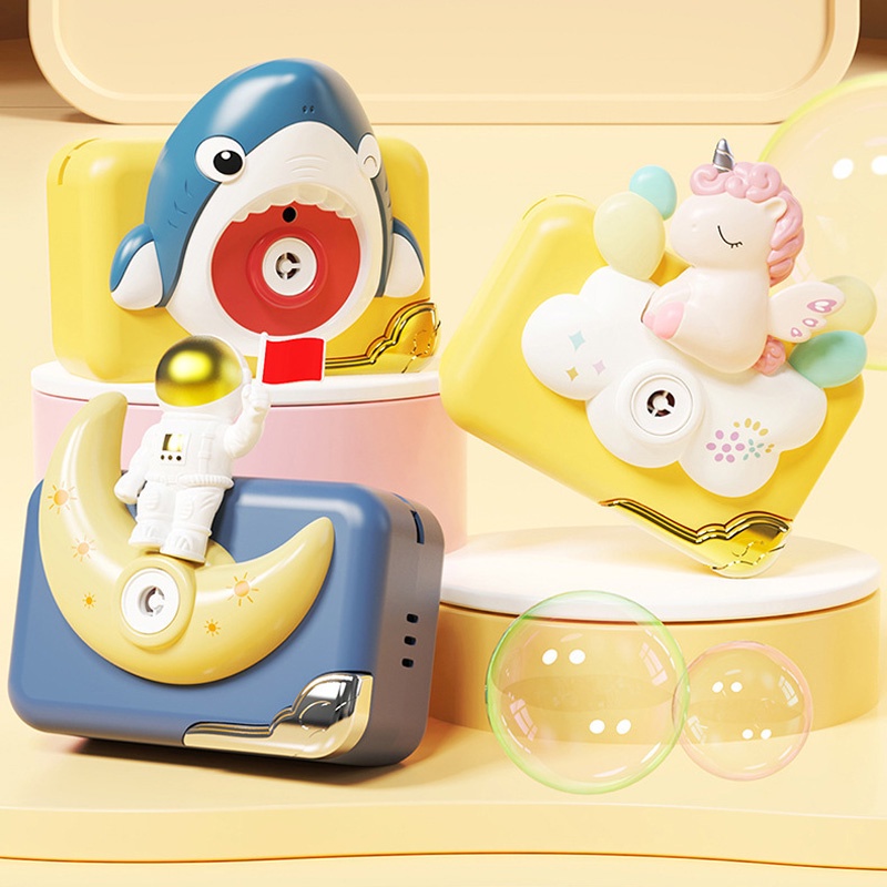 Baby Shark/1-Horned Horse/Astronaut Bubble Blowing Camera with Music ...