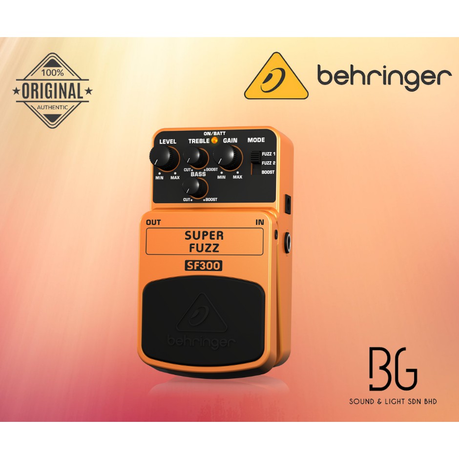 Behringer SF300 Super Fuzz Effects Pedal (SF-300 / SF 300) | Shopee ...
