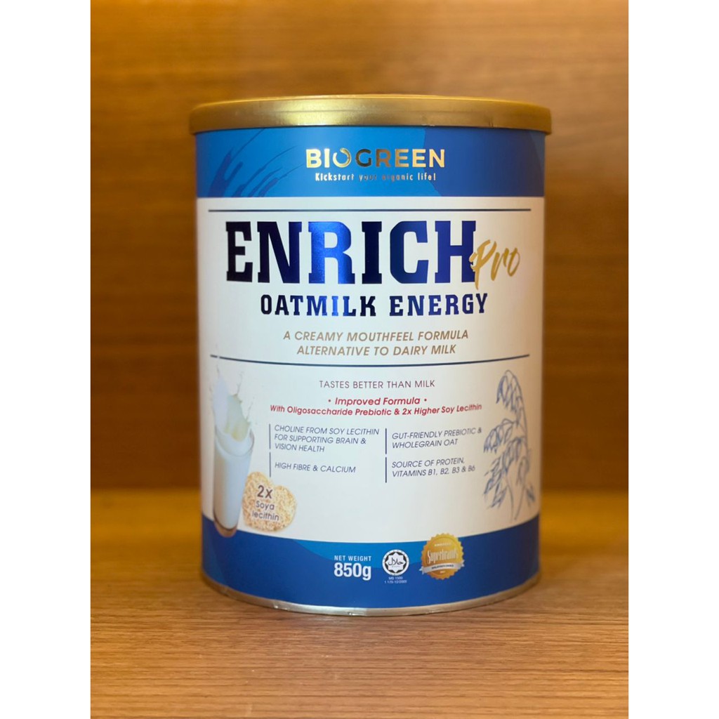BIOGREEN ENRICH PRO OATMILK ENERGY 850G 燕麦植物奶 | Shopee Malaysia
