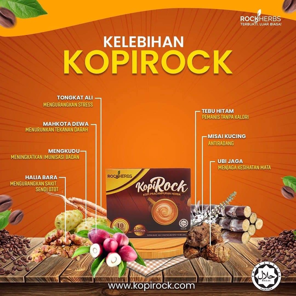 PROMOSI 5 KOTAK KOPI ROCK ORIGINAL – MESRA DIABETIS, TANPA GULA HALUS ...