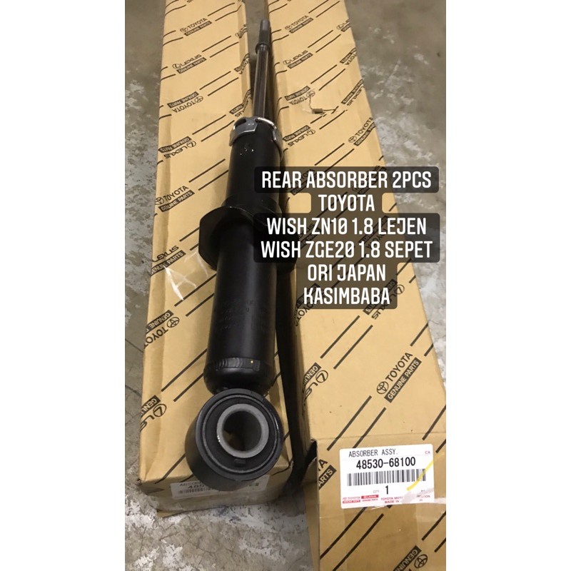 TOYOTA WISH ZNE10 1.8,ZGE20 1.8 ORIGINAL REAR ABSORBER SET 2PC | Shopee ...