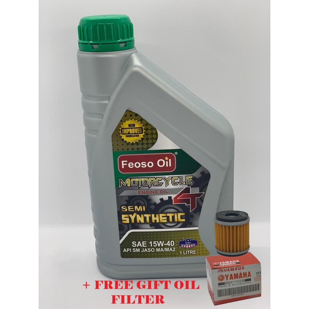 🔥100% ORIGINAL🔥FEOSO OIL MOTORCYCLE SEMI SYNTHETIC SAE 15W-40 [READY ...