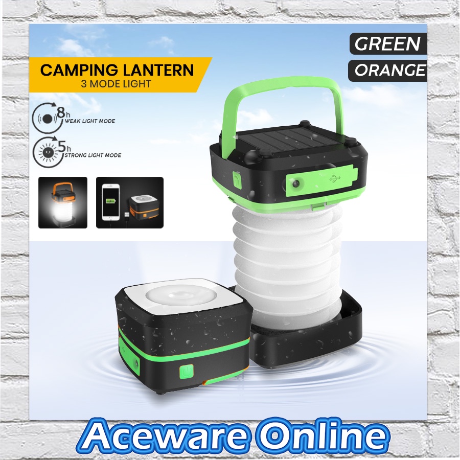 2 in 1 3 mode Multipurpose Rechargeable Solar Portable LED Camping ...