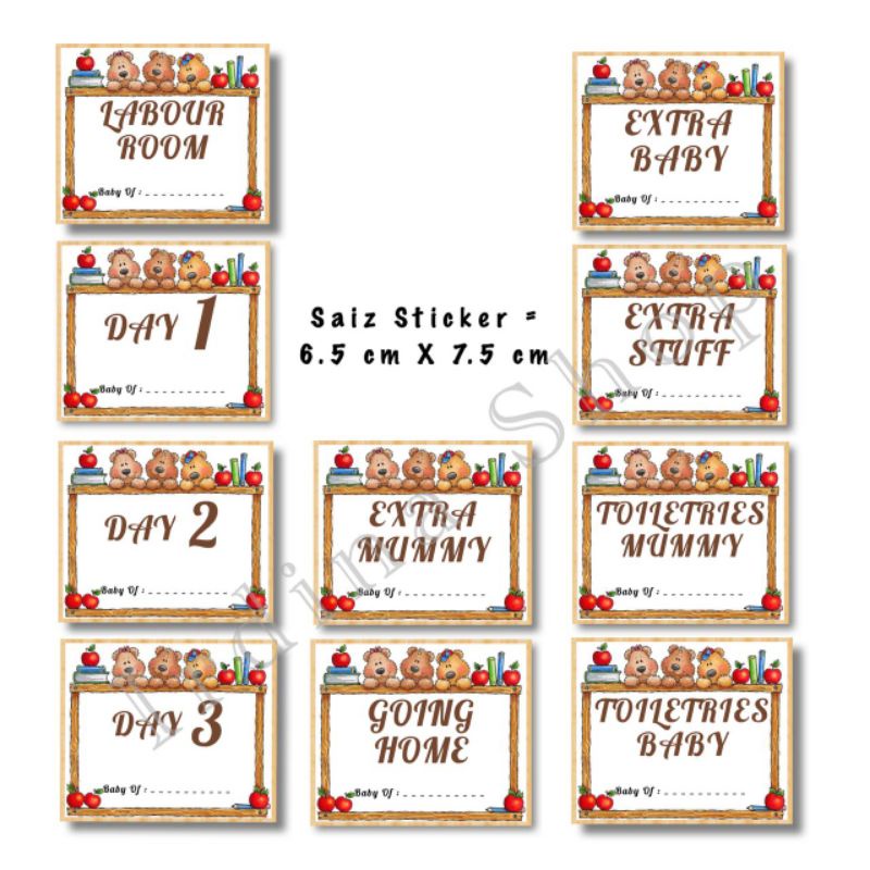 10pcs ziplock + stickers + free Checklist to Hospital Card | Plastik ...