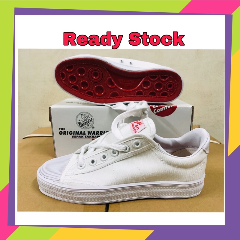 Warrior Tapak Merah Originals WB8 White Shoes *Ready Stock* (with Free ...