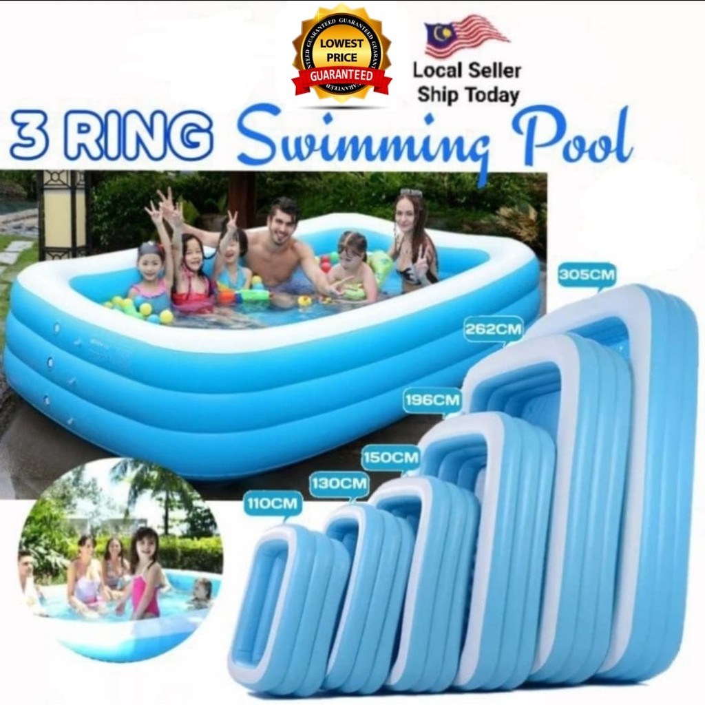 Inflatable Swimming Pool family pool kids pool baby pool kolam renang ...