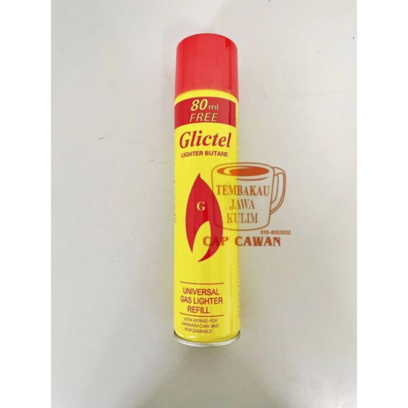 Glictel Lighter Gas Refill 300ml (free 80ml) Ready Stock | Shopee Malaysia