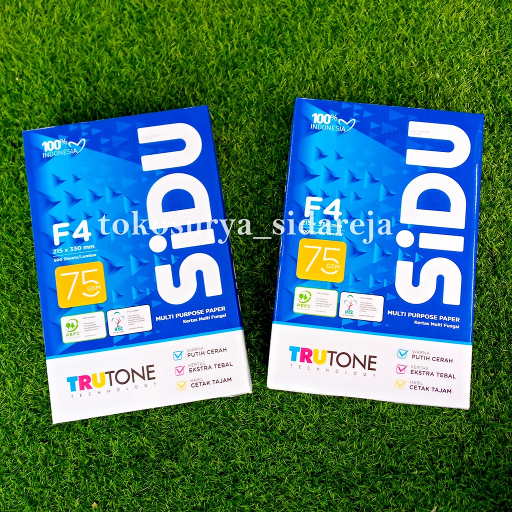 Original HVS SIDU F4 75 GSM PAPER / HVS F4 75 GRAM SIDU PAPER / SINAR ...