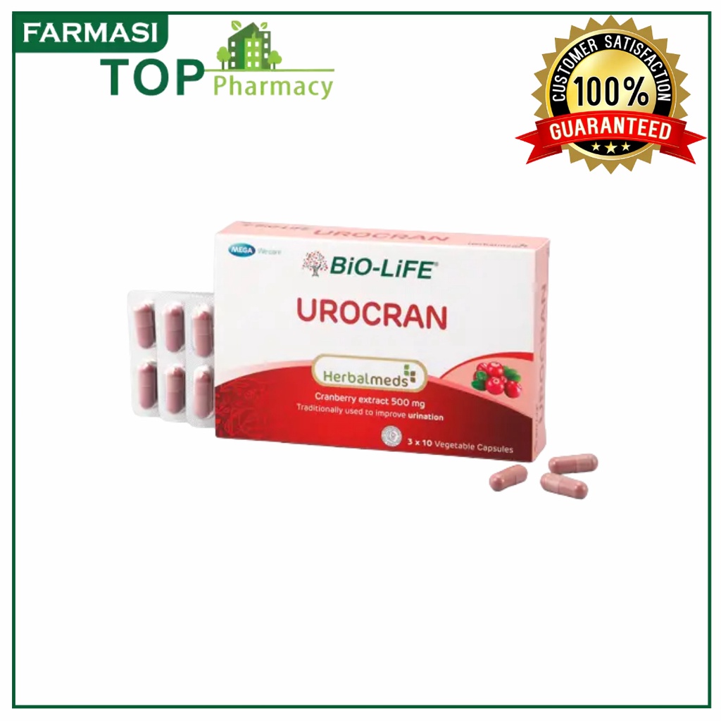 Bio-Life HerbalMeds Urocran Capsules with Cranberry Extract 500mg - 30 ...