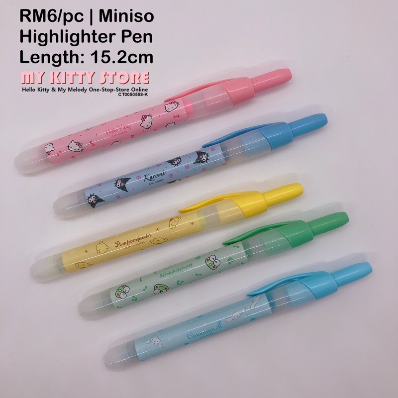 Miniso X Sanrio Characters Hello Kitty Kuromi Pompompurin Cinnamoroll ...