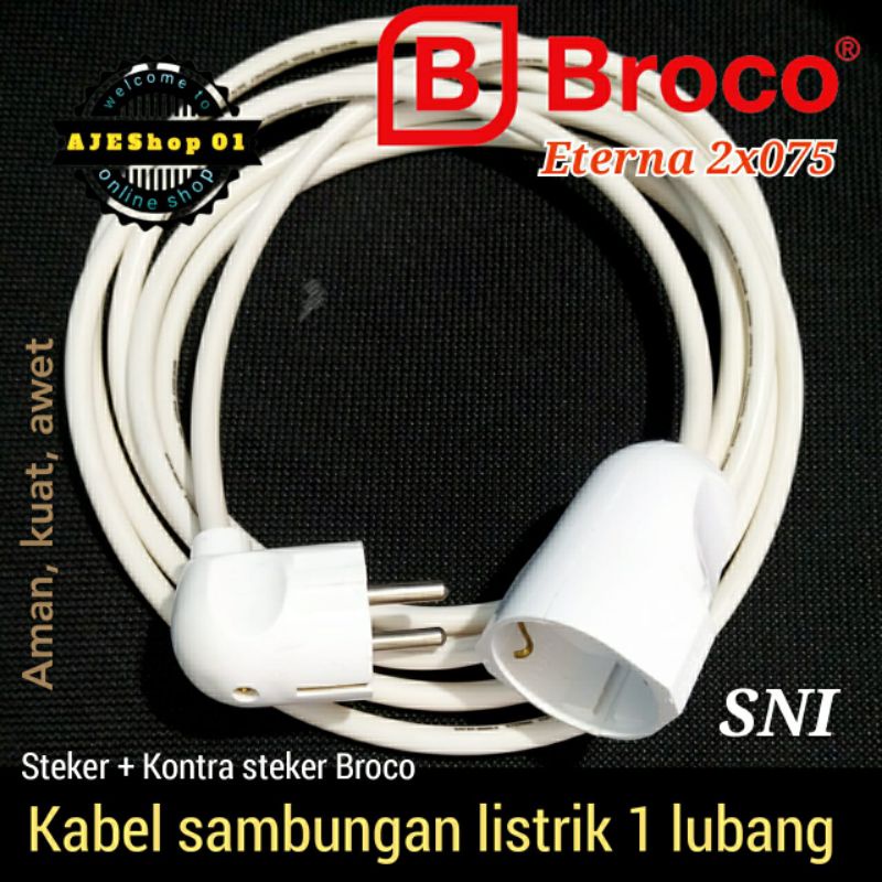 Electrical connection cable/electric socket cable 1 hole broco + eterna ...