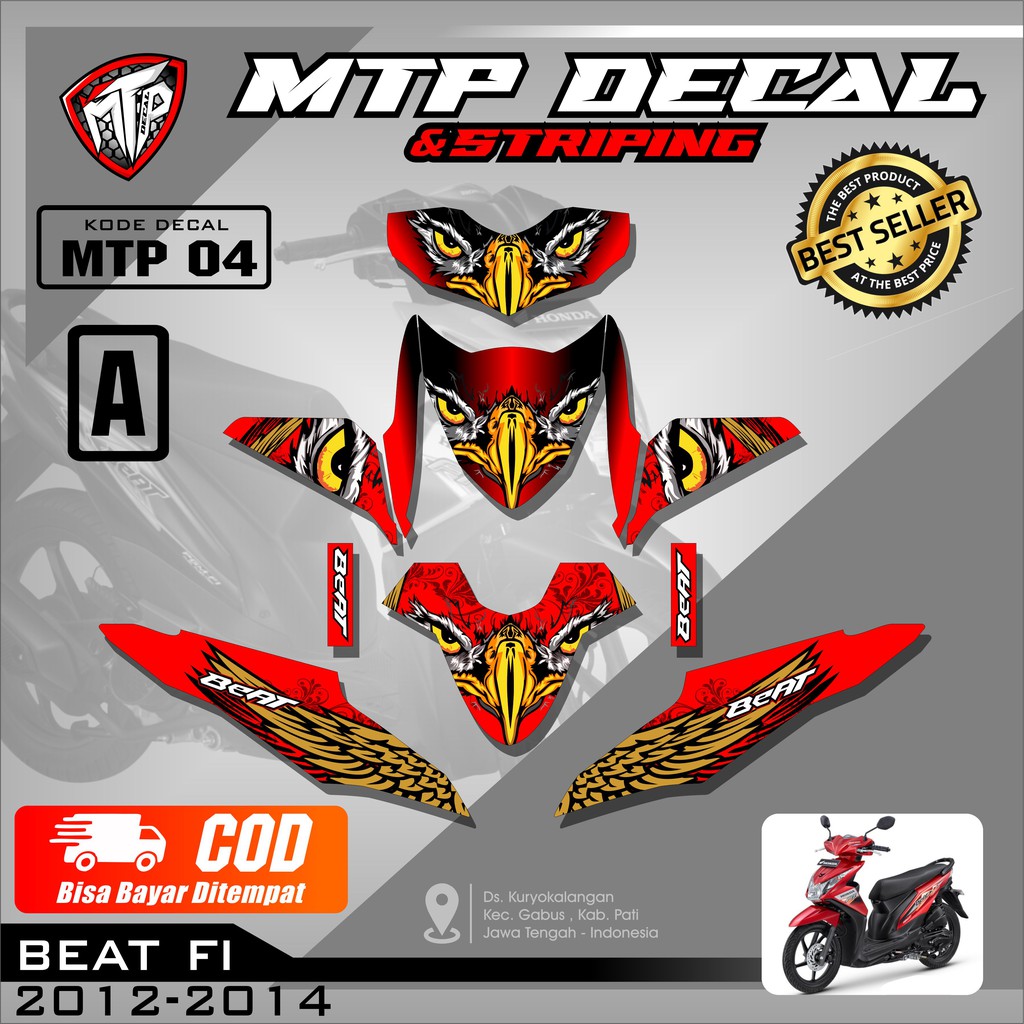 (ANTI Fade) Decal Sticker Fullbody Beat Fi Lama 2012/2013/2014 - Dekal ...