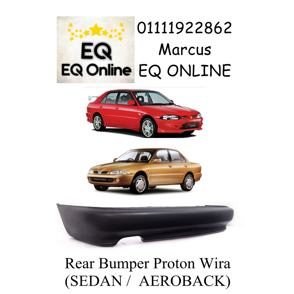 Proton Wira 1992 Rear Bumper (Sedan Saloon / Aeroback ) PP Plastic ...