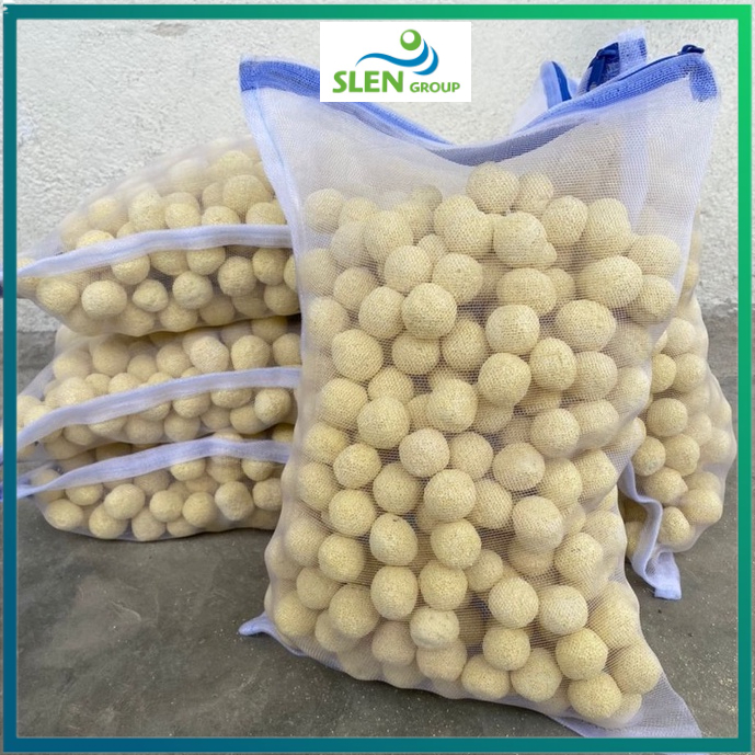 SLEN 1 KG Bio Filter Media Porous Ball Ceramic Bio Bacteria Ball Yellow ...