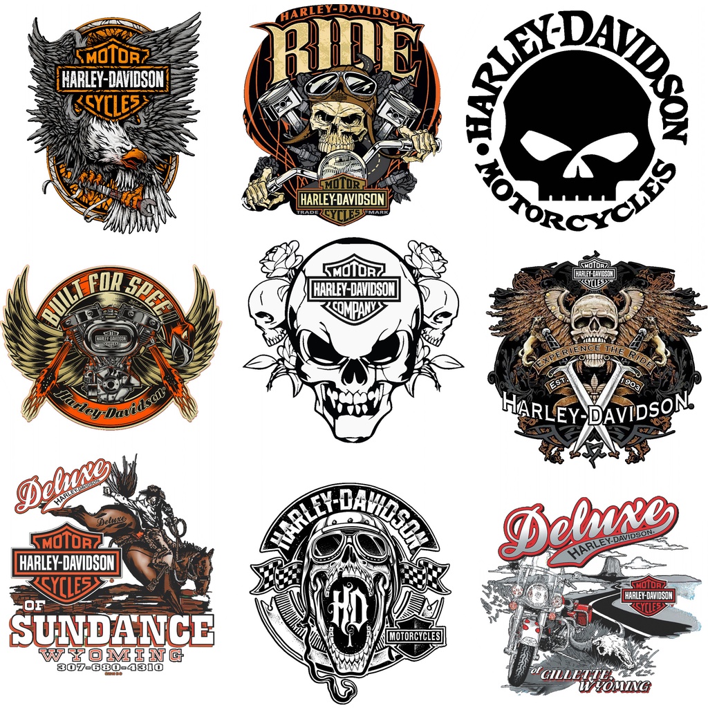 Thermal stickers of all sizes - Harley Davidson many models set 01 ...