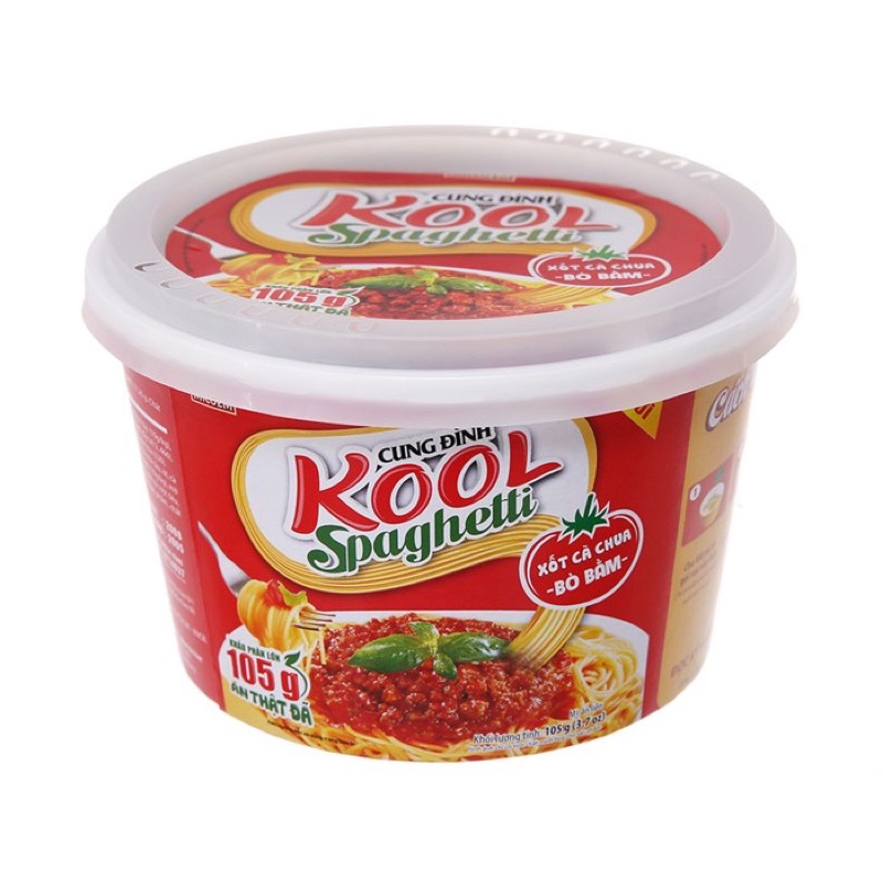 Kool Spaghetti Royal Mixed Noodles Bowl 105g (with minced beef sauce ...