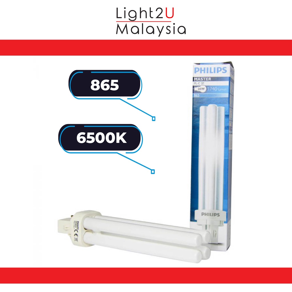 PHILIPS Master 18W PLC 2P 2PIN Fluorescent Lamp (827/830/840/865 ...