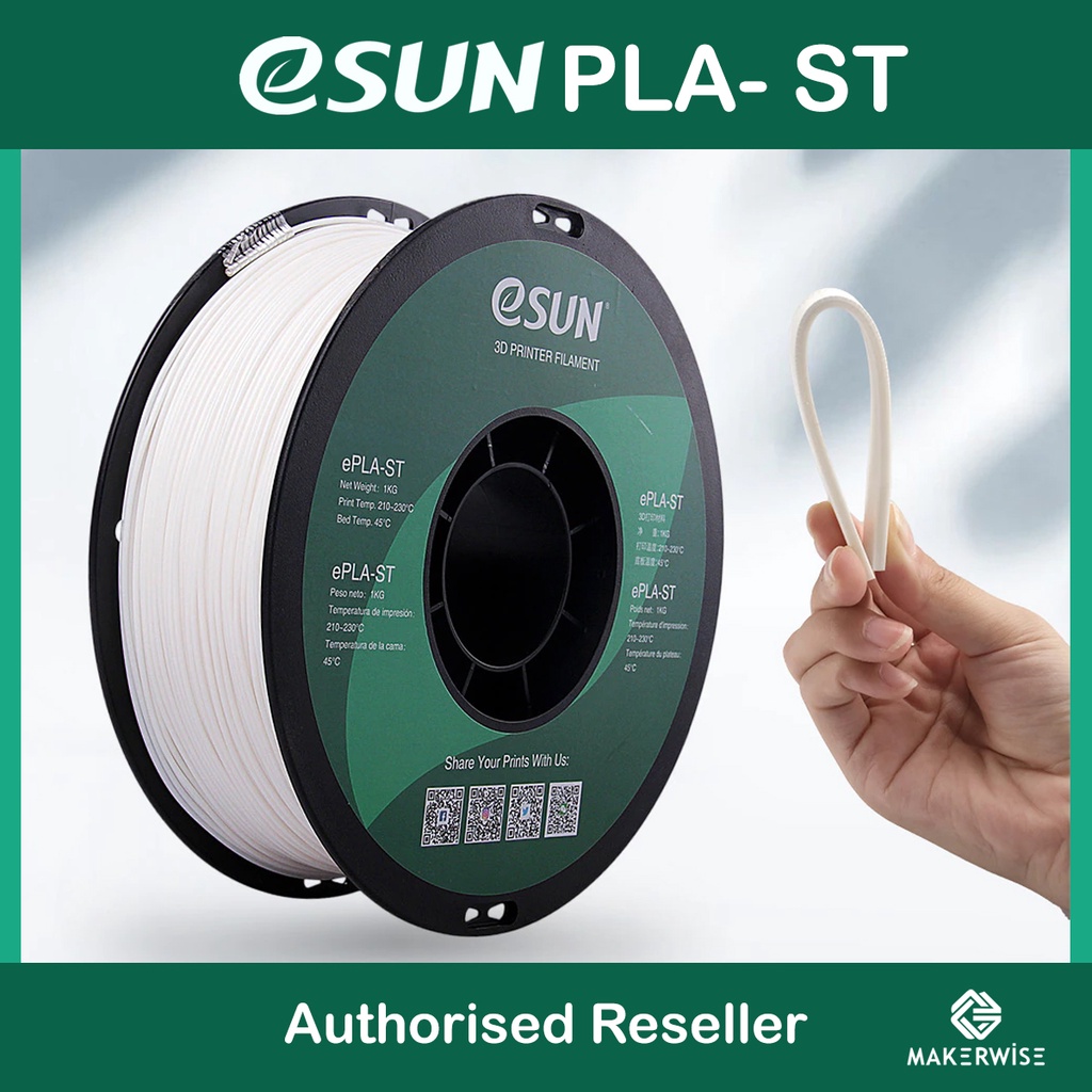 Genuine eSUN PLA-ST Super Tough Filaments 1.75mm 1KG Solid Colours ...
