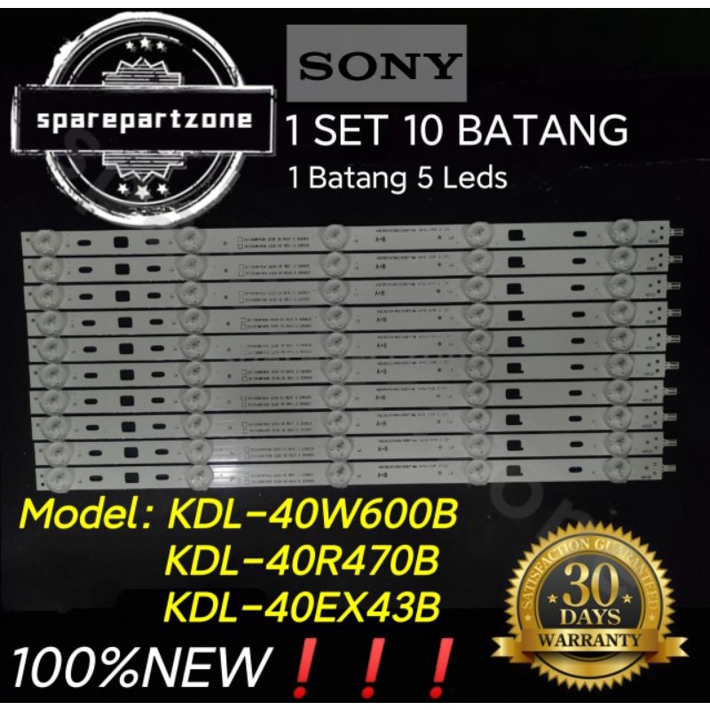 Sony KDL-40W600B/KDL-40R470B/KDL-40EX43B Led Backlight(Lampu Belakang ...