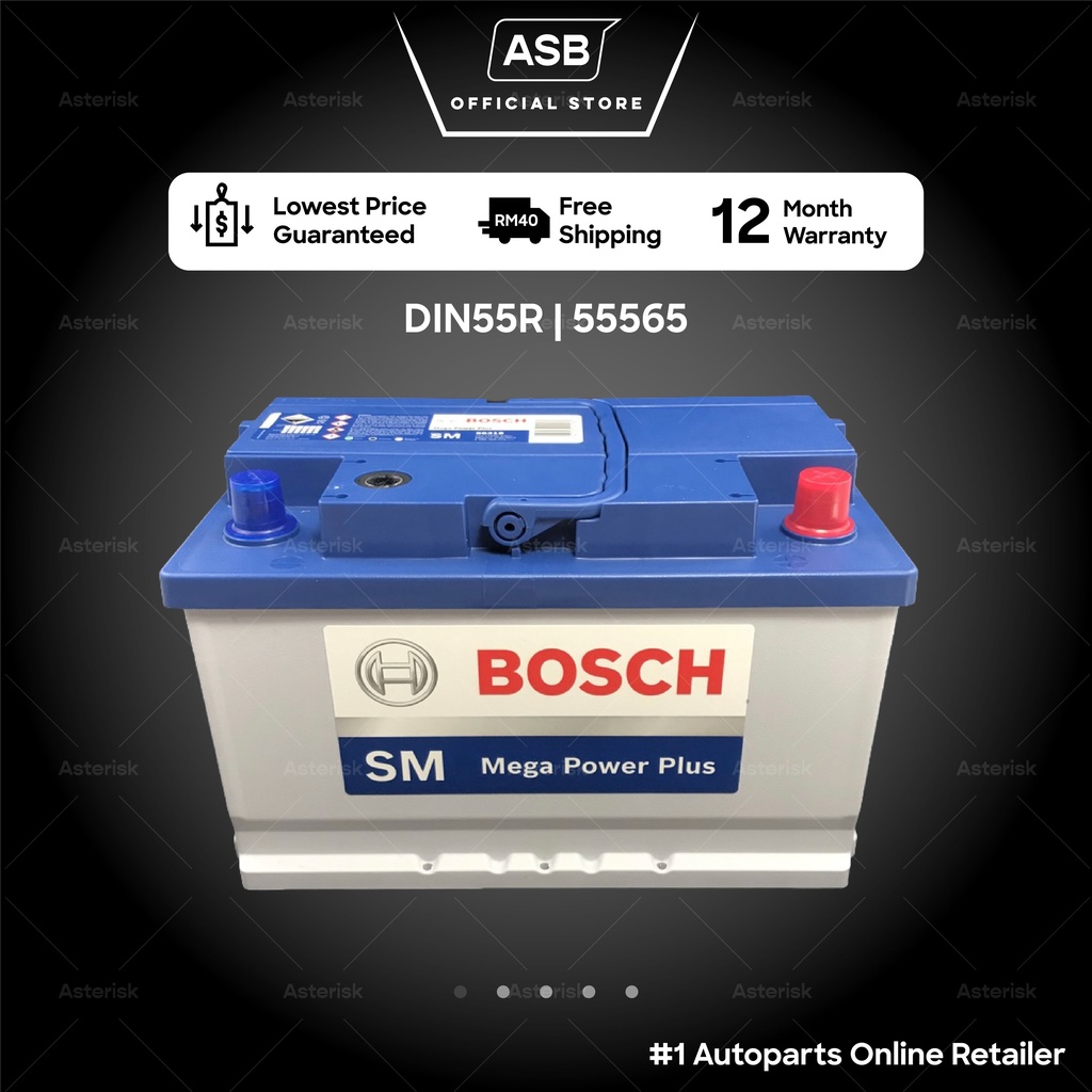 BOSCH DIN55R | DIN55 (MF) | 55AH -Car Battery - PROTON Persona, Gen 2 ...