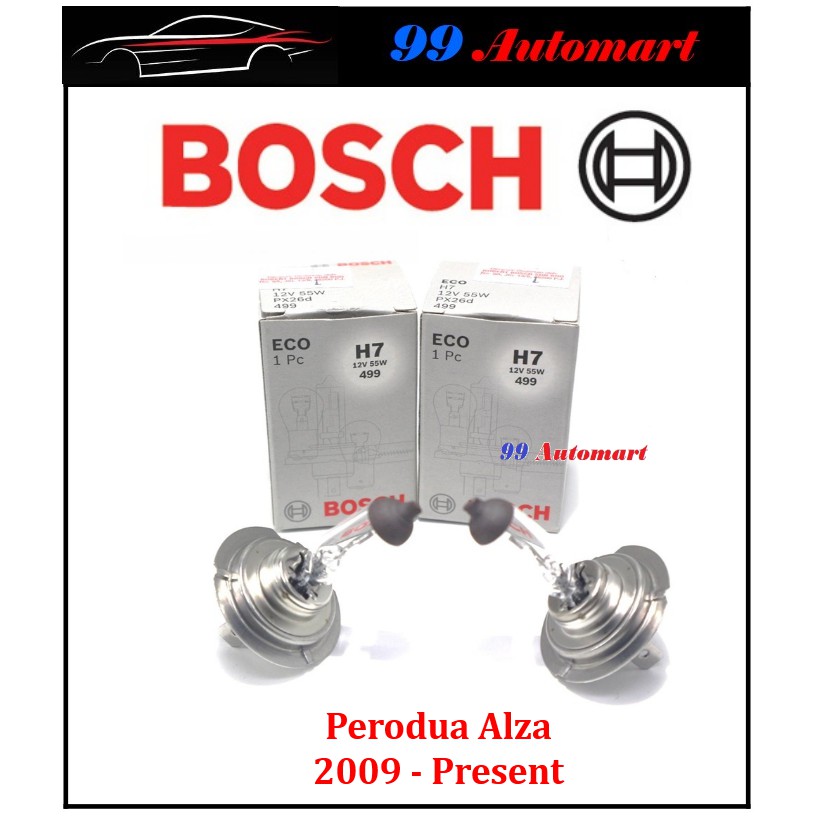 2PC Bosch Perodua Alza Headlamp HeadLight Light Bulb 2009 2010 2011 ...