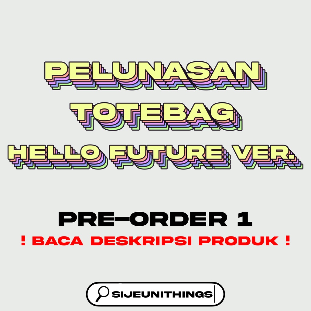 Best Selling!! PO TOTEBAG HELLO FUTURE VER. | Shopee Malaysia