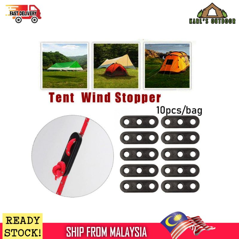 10pcs Tent Rope Tensioner Adjuster Camping Canopy Tarp Guy line ...