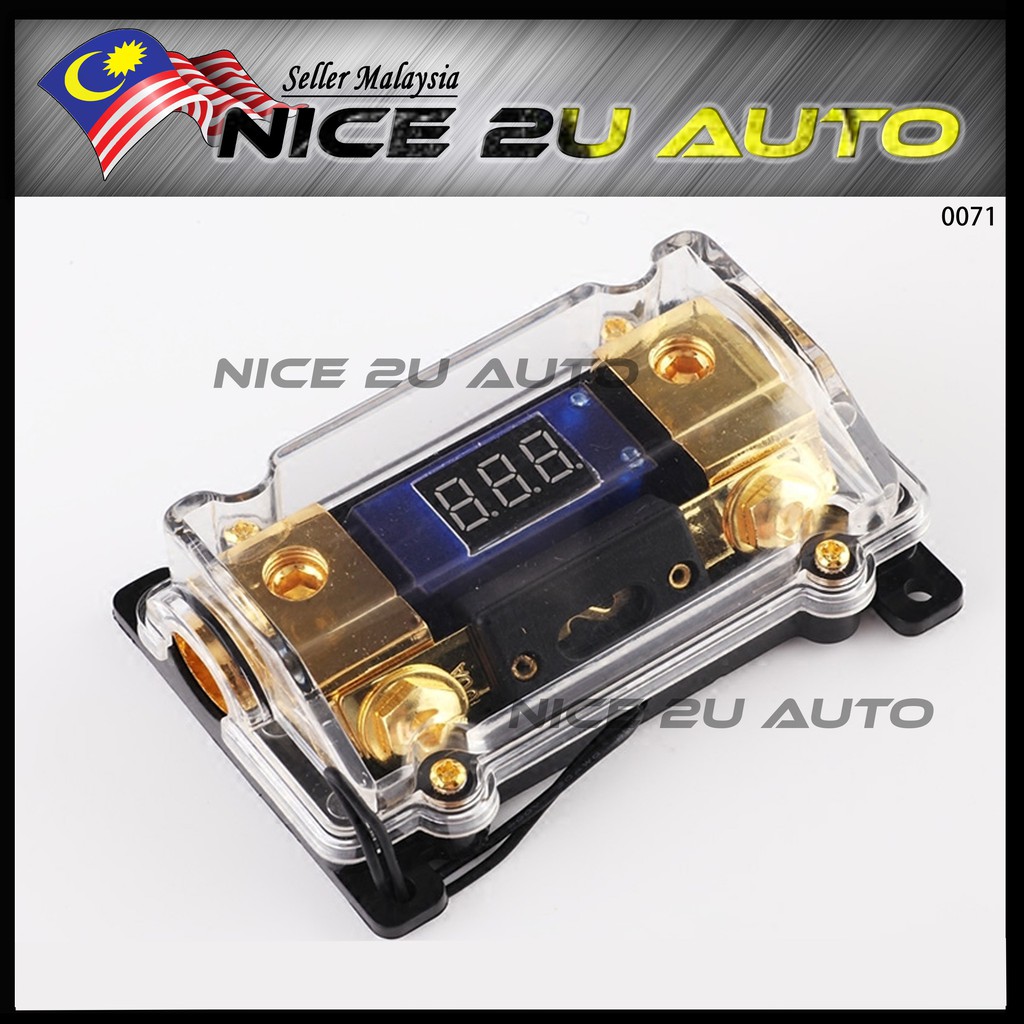 12V 100A 1 To 1 Digital LED Display Fuse Block Fuse Box For Car Audio ...