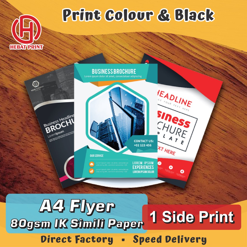 Custom Digital Print A4 Size Flyer / Brochure / Leaflet / Poster ...
