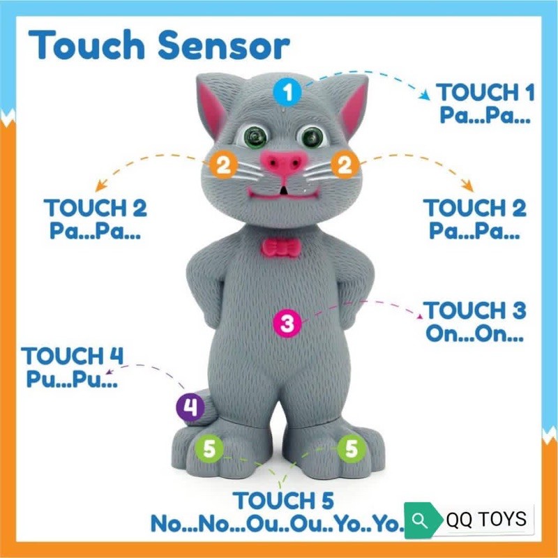 [FREE BATTERY] New Toy Talking Tom Sensor Electronic | Shopee Malaysia