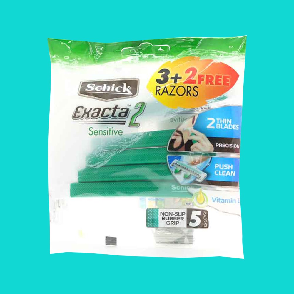 SCHICK Exacta 3+2 Disposable 2 Blade Razor | Shopee Malaysia
